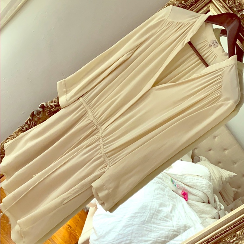 100% Silk Talula Babaton Cream Tie Dress Gorgeous - Gem